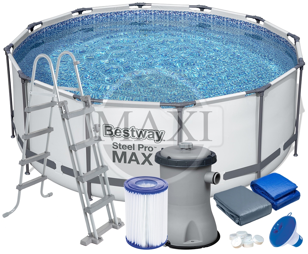 12w1 Basen stelażowy Pro MAX 366x122 cm - Bestway 56420
